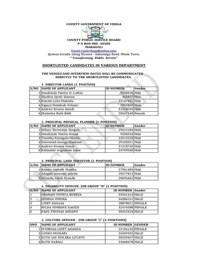 Web Shortlisted Candidates in Various Dept. Aug.2021 3 | PDF | Business
