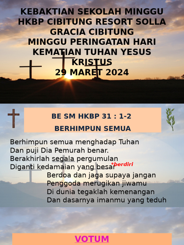 Ppt Sekolah Minggu 29 Maret 2024 | PDF