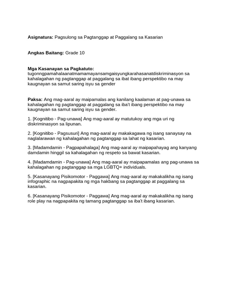 Learning Competency (21) | PDF