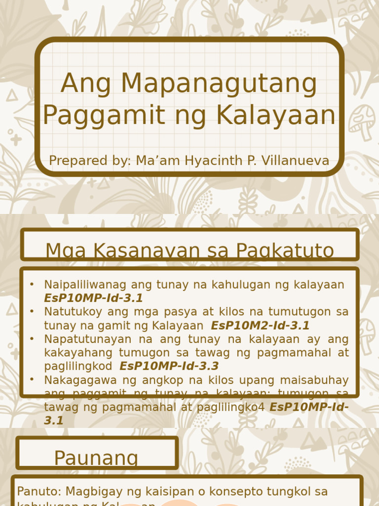 Esp 10 q1 Wk6 Kalayaan | PDF