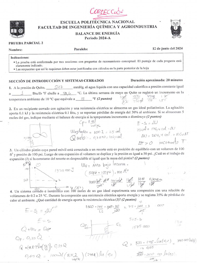 Corrección Prueba 2 | PDF