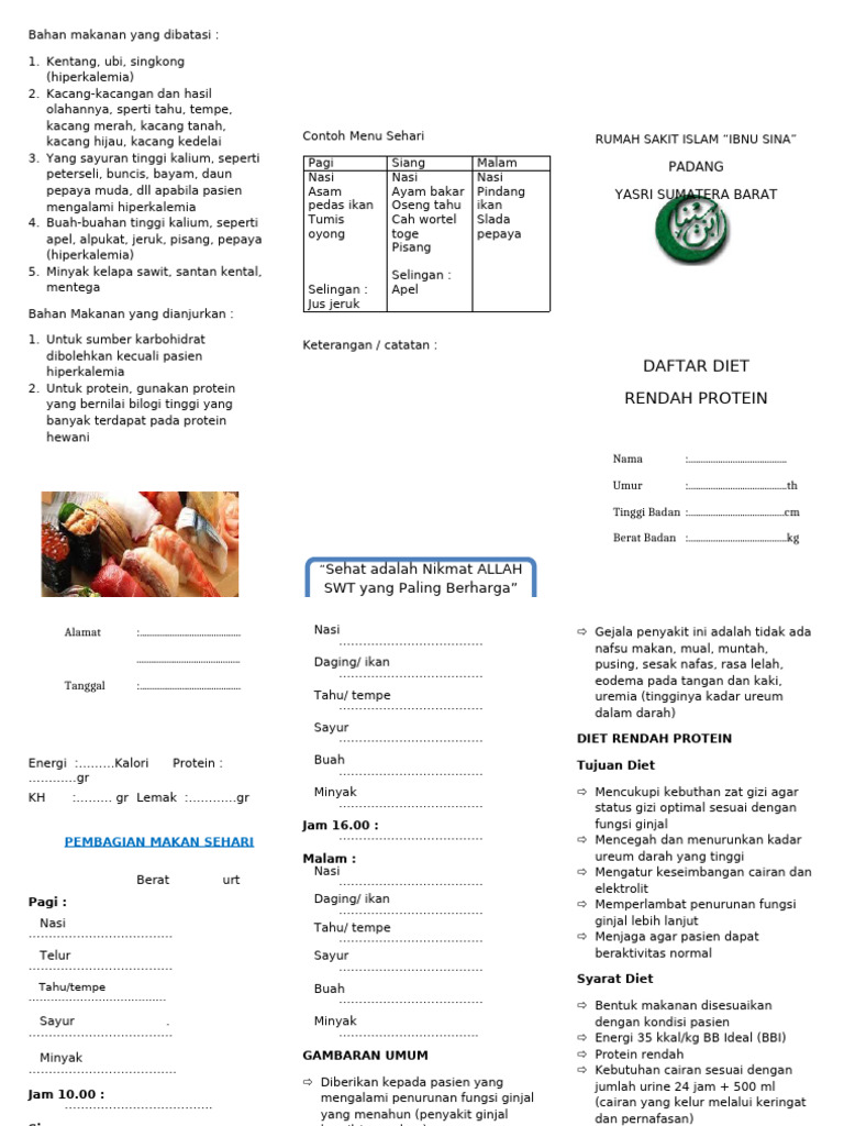 leaflet rendah protein | PDF