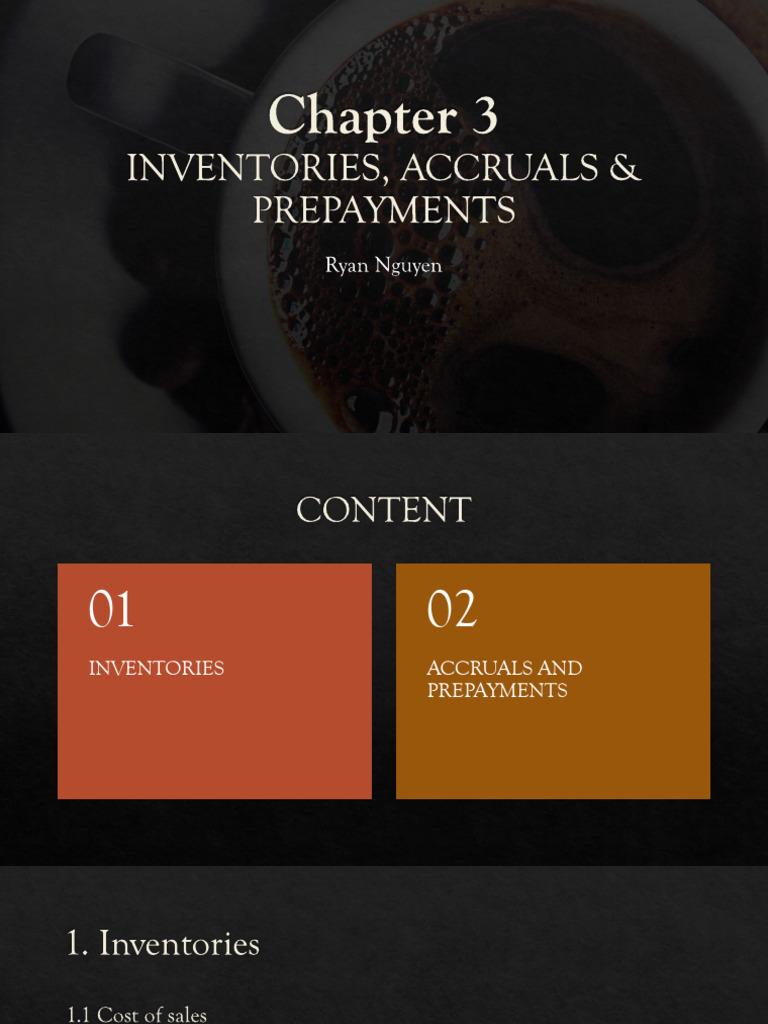 Chapter 3-INVENTORIES, ACCRUALS and PREPAYMENTS | PDF