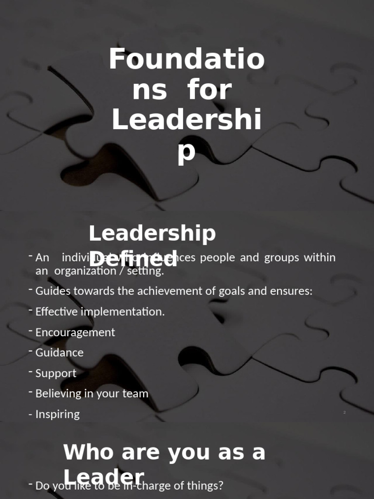 Foundations of Effective Leadership | PDF | Leadership | Power (Social ...
