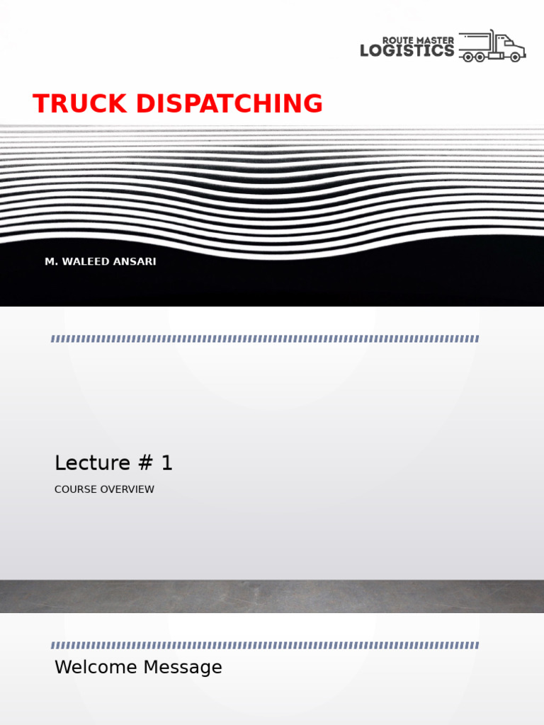 Truck Dispatching | PDF