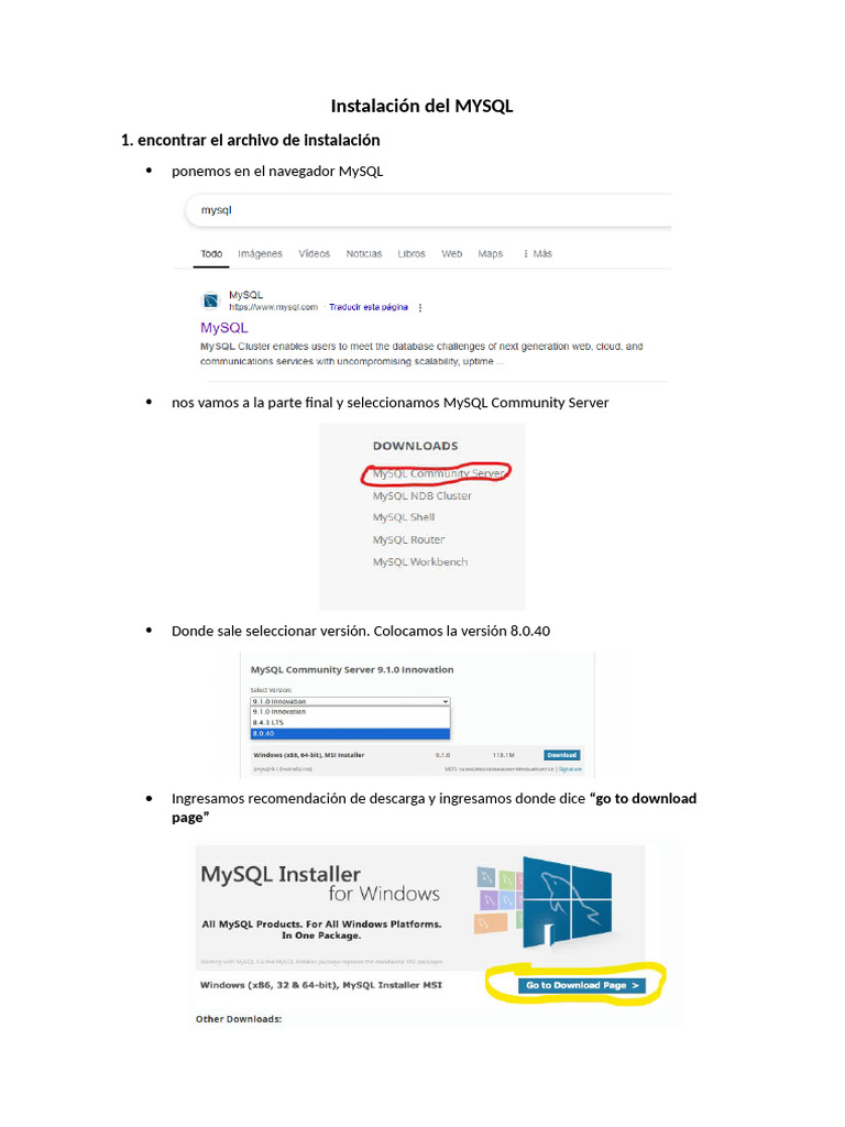 Instalacion Del MySQL | PDF