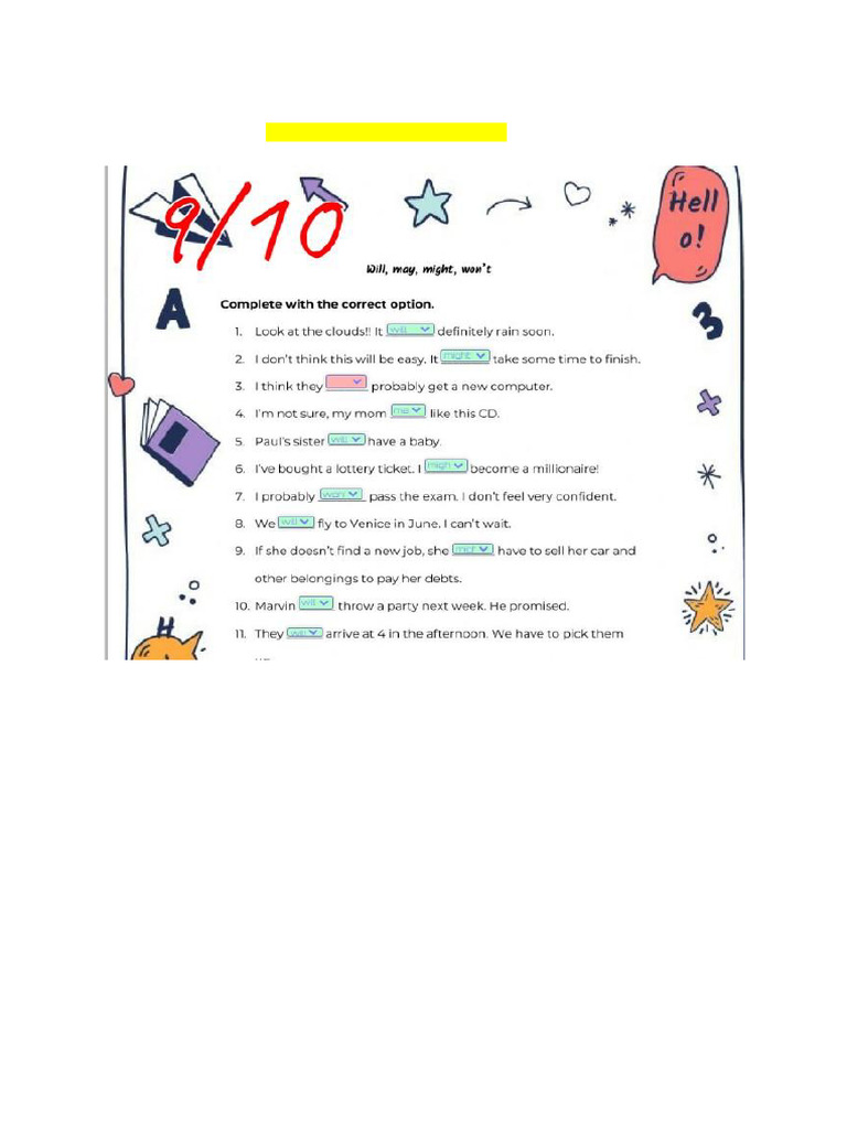 Predictions with Will, May, Might | PDF