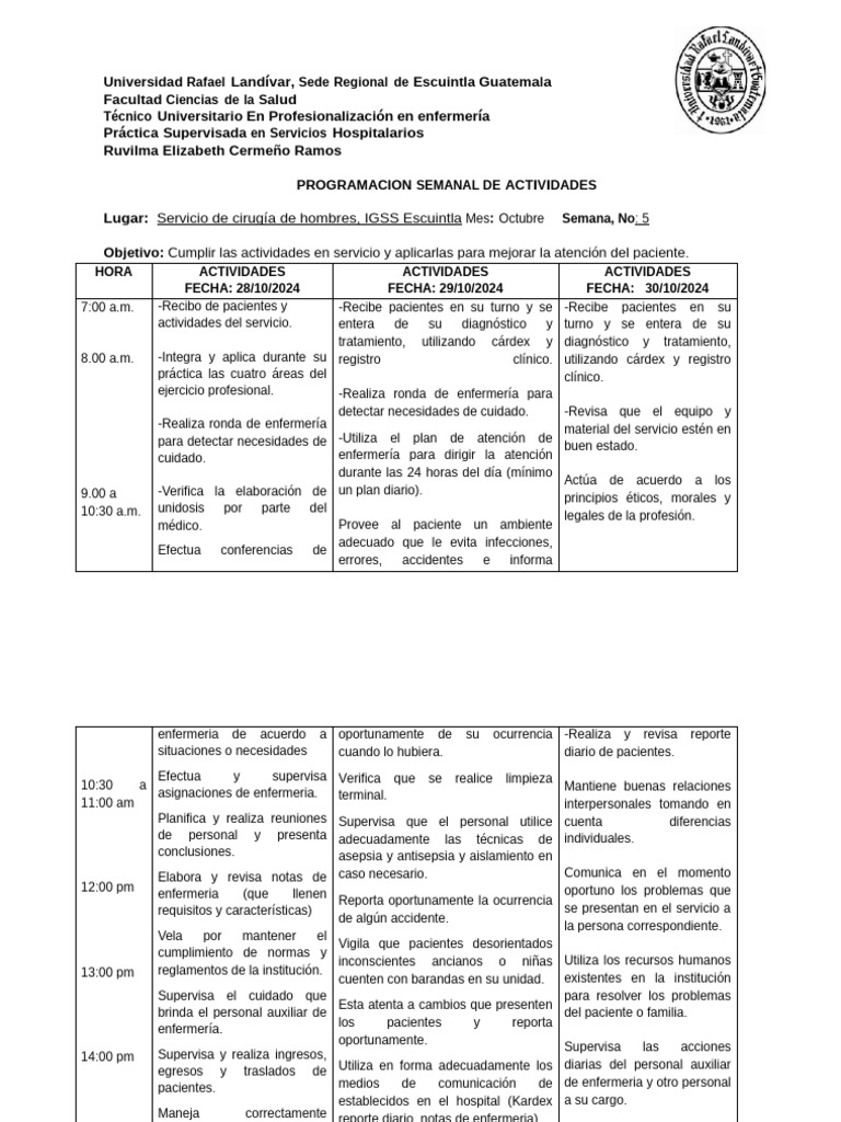 Ultimos Programas Practica | PDF | Enfermería | Medicina