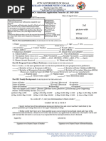 BUCET - Application Form | PDF