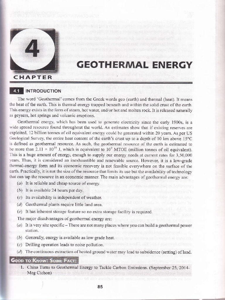 Chapter-4-Geothermal Energy | PDF | Geothermal Energy | Steam