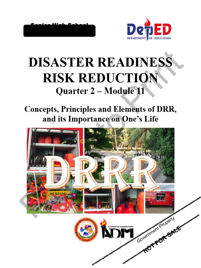 DRRR q2 Mod11 Conceptsprinciplesandelementsofdrr v5 | PDF | Emergency ...