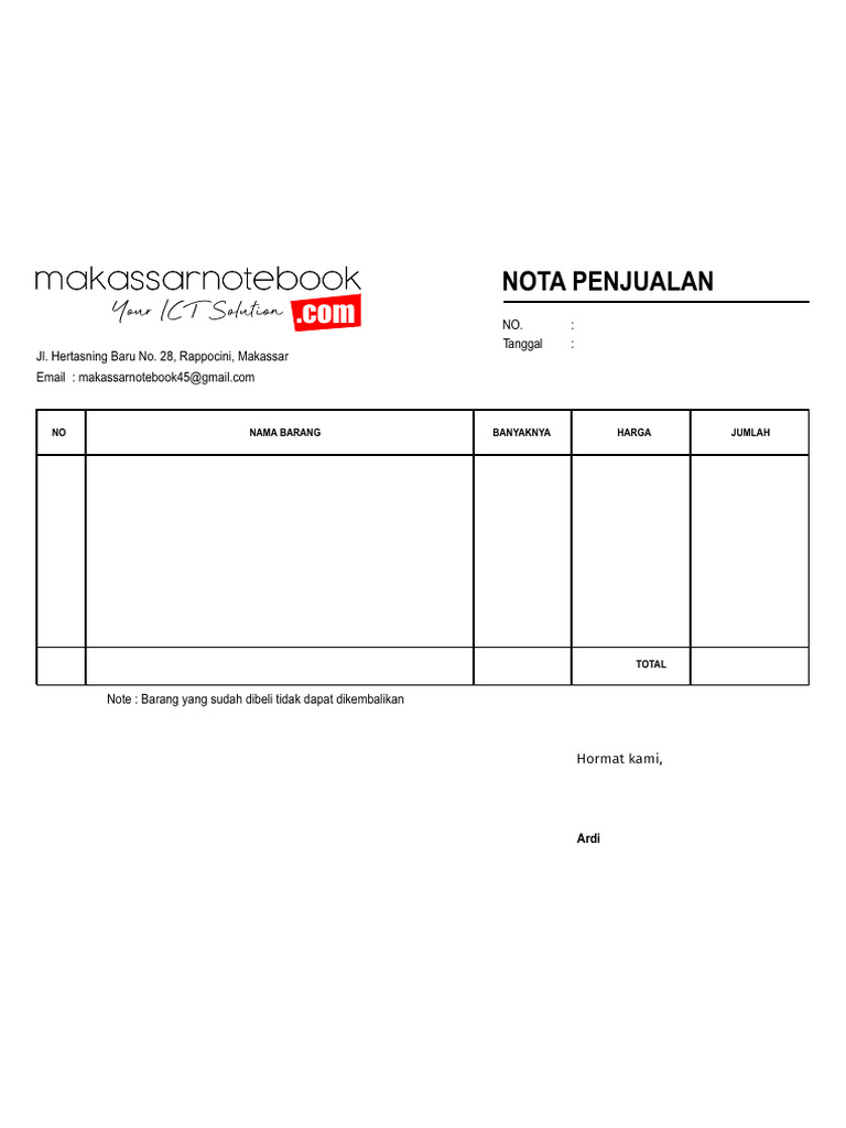 Nota Kosong | PDF