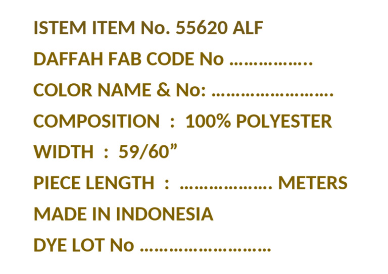 Daffah Shipping Mark | PDF