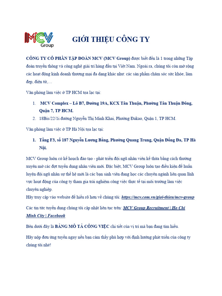 MCV. JD TTS BTV Social | PDF