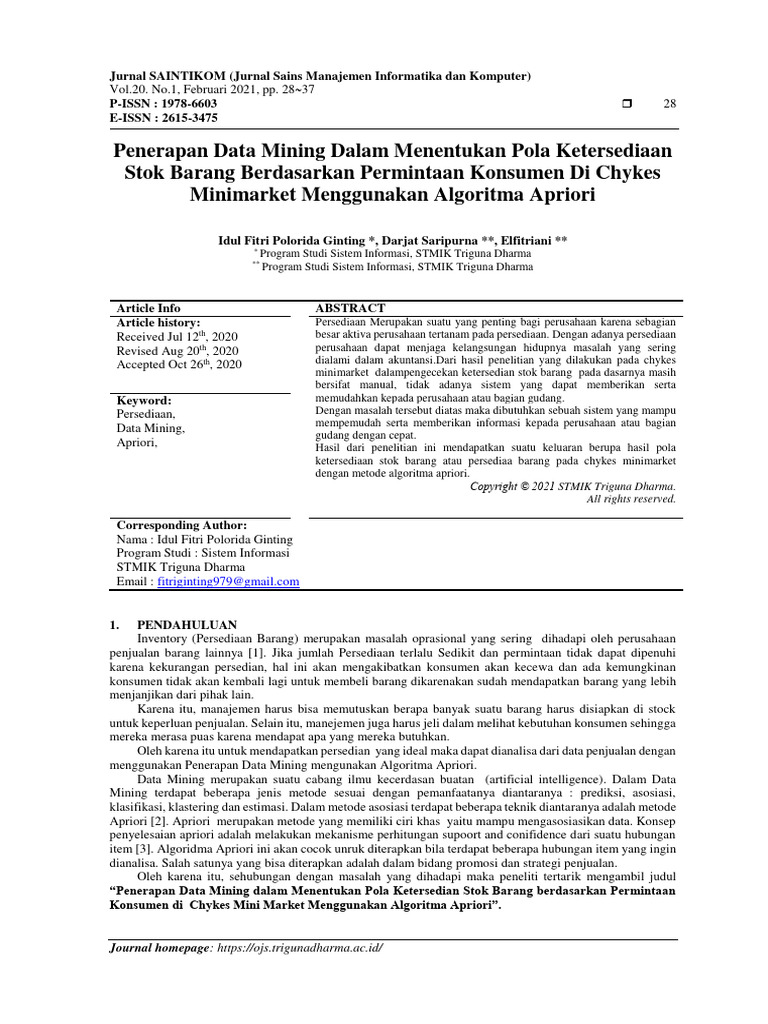 Penerapan Data Mining Dalam Menentukan P | PDF
