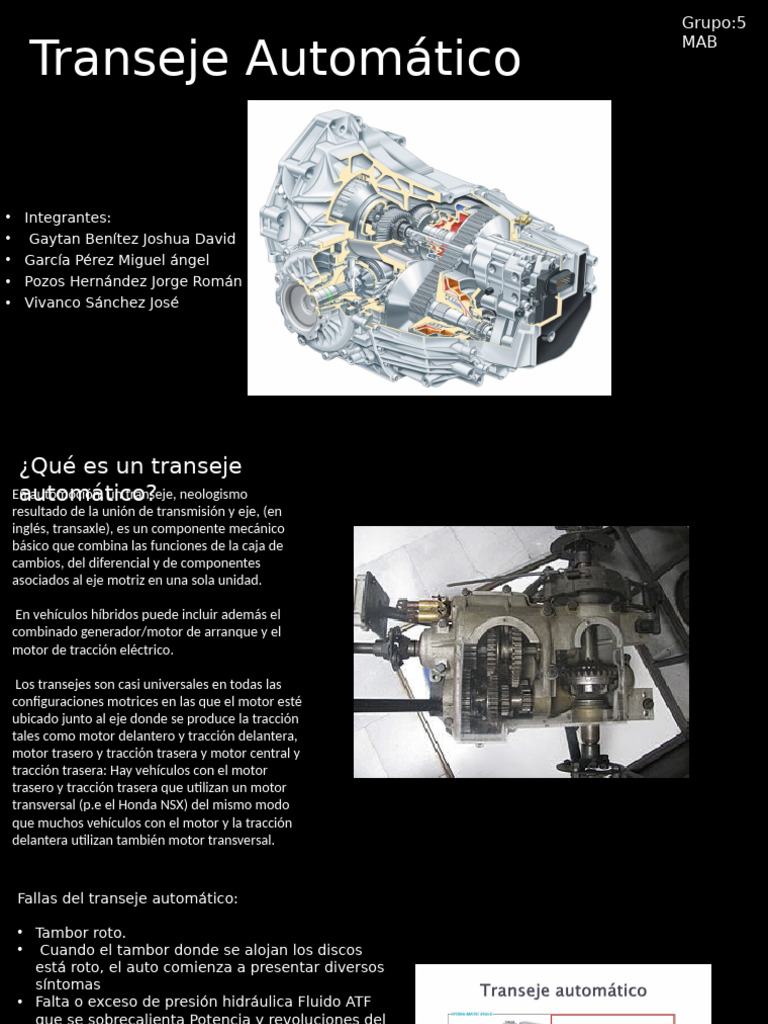 Transeje Automático | PDF | Tecnologías automotrices | Vehículo de motor