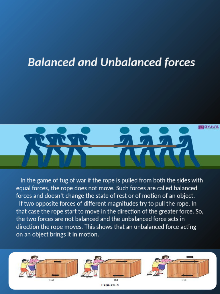Balanced and Unbalanced Forces | PDF
