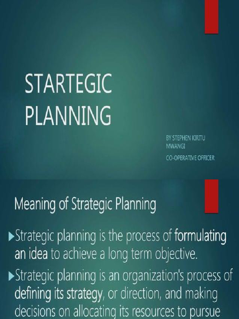 Chapter 4 - Strategic Management | PDF