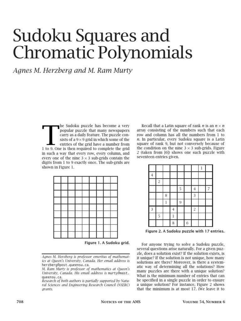 Teorema Sudoku | PDF | Vertex (Graph Theory) | Matrix (Mathematics)