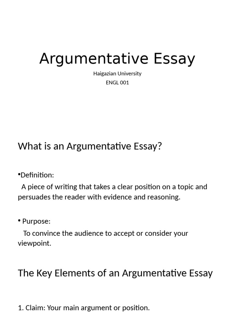 Argumentative Essay | PDF | Essays | Argument