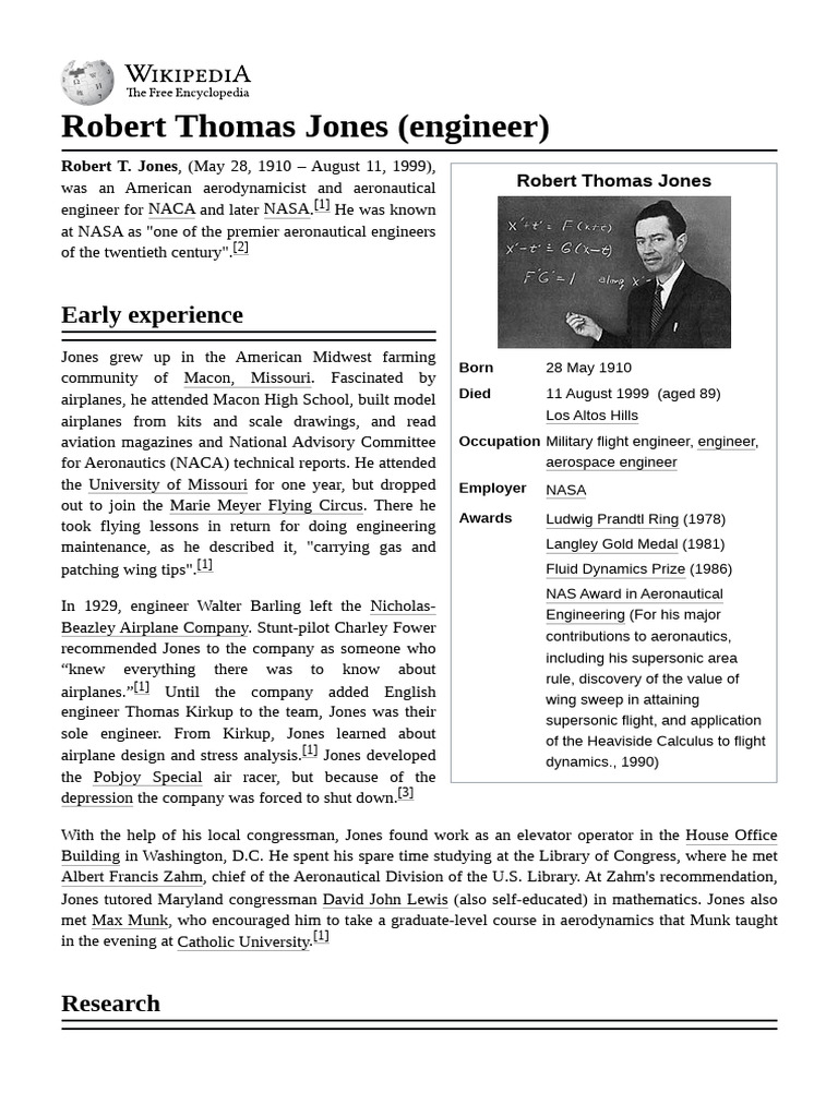 Robert_Thomas_Jones_(engineer) | PDF | Transport | Aerospace