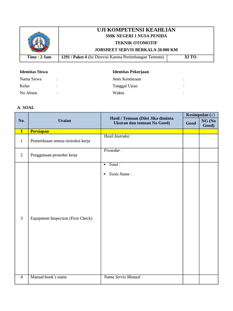 3. JOBSHEET SBE UKK TAHUN 2024 | PDF
