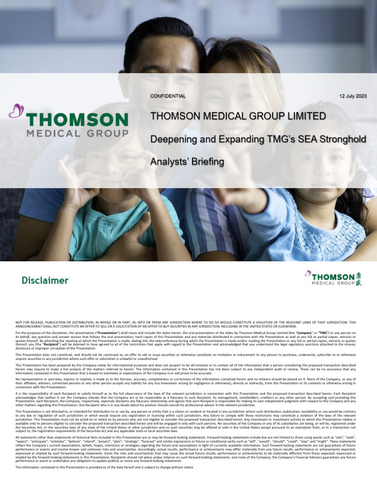 Thomson Medical Group Limited FV Acquisition | PDF | Clinic ...