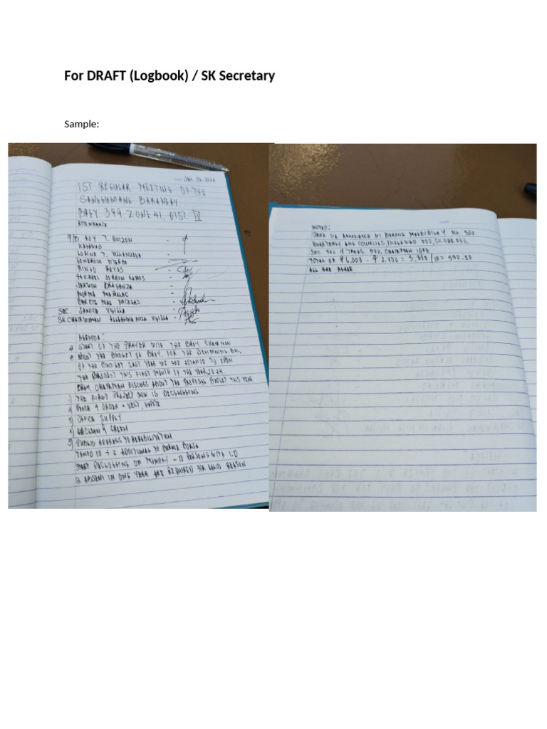 SK Treas&sec Log Book | PDF