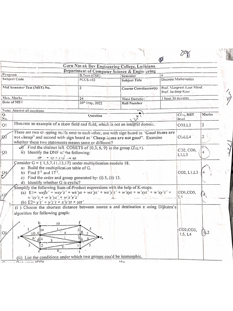MSE 2(4TH SEM) 2 | PDF