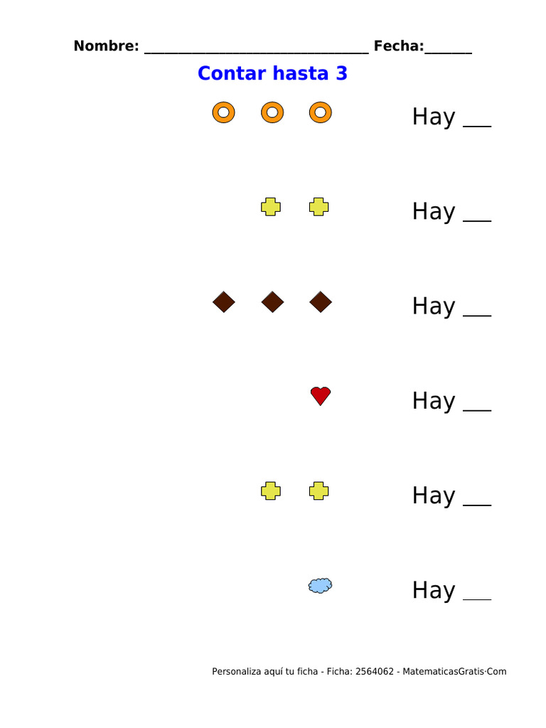 Contar Hasta 3 | PDF