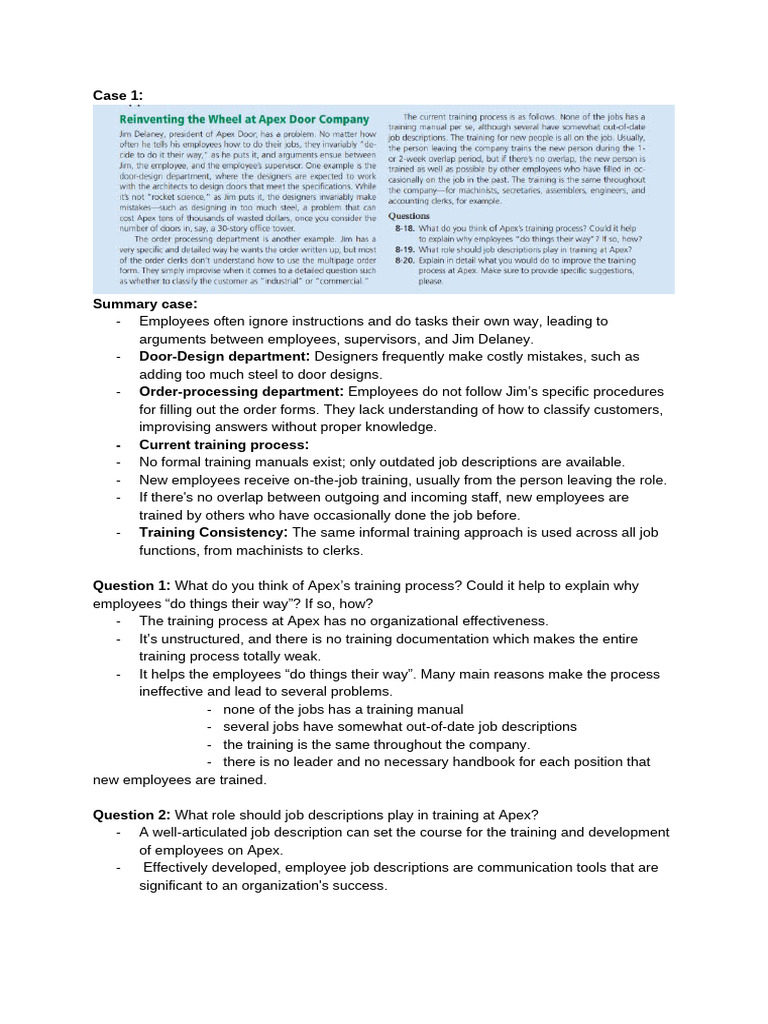 HRM Case (2) | PDF | Performance Appraisal | Employment