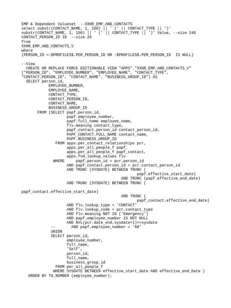XXHR Emp and Contacts | PDF | Ignorance | Data Management