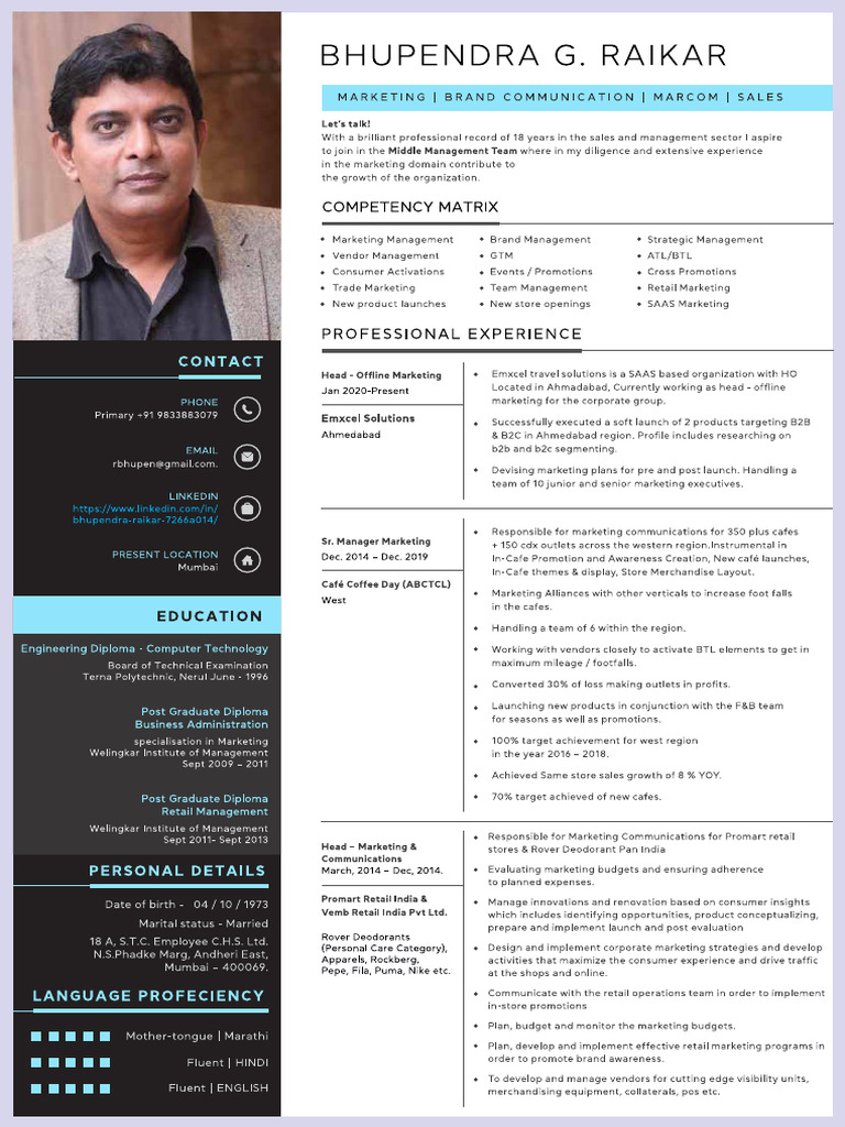 Bhupendra Raikar CV 1622458630 | PDF