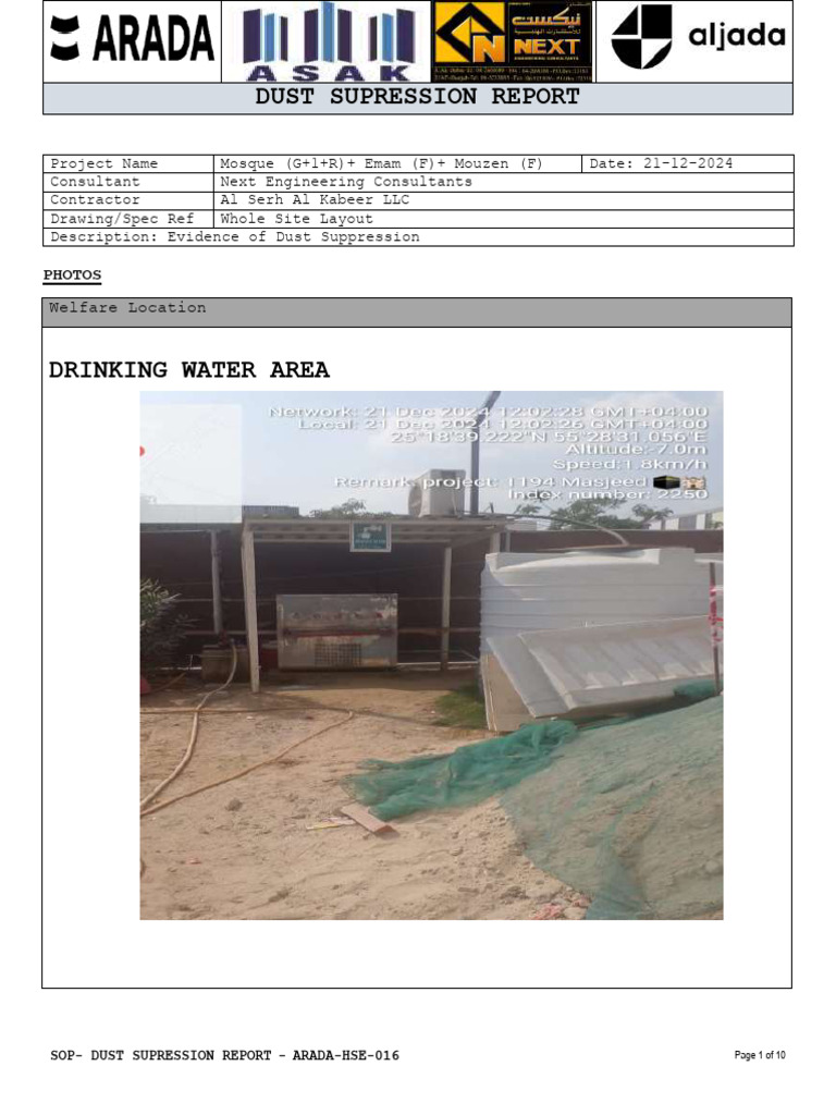 Dust - Supression - Report 211224 | PDF