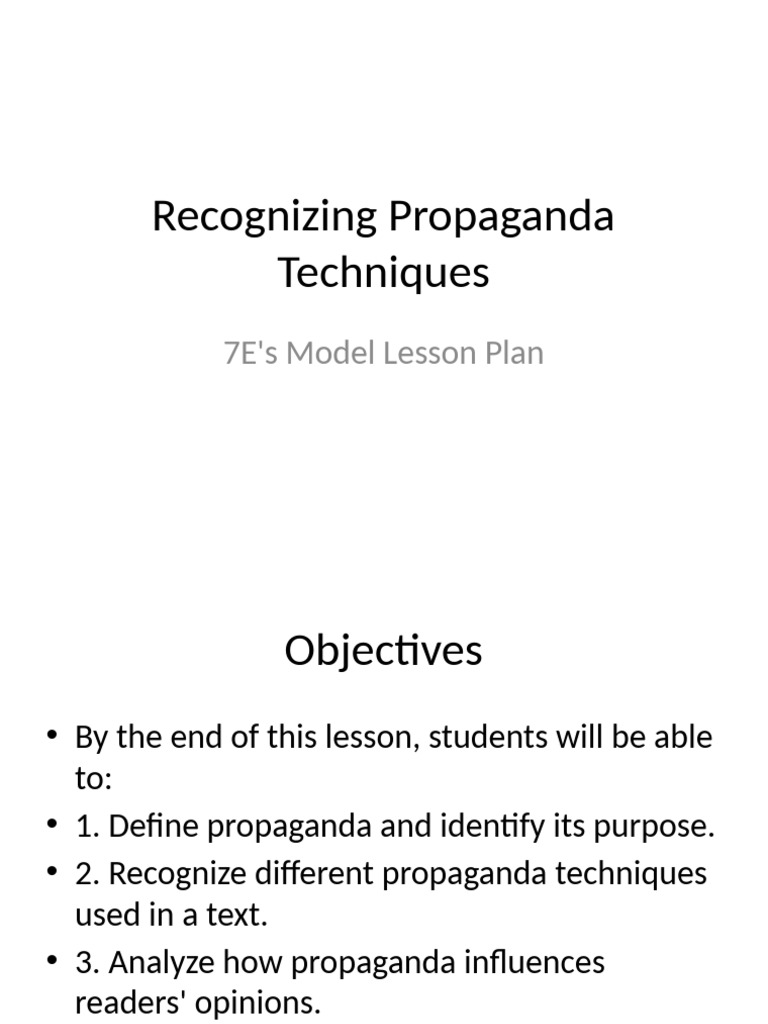 Recognizing Propaganda Techniques | PDF
