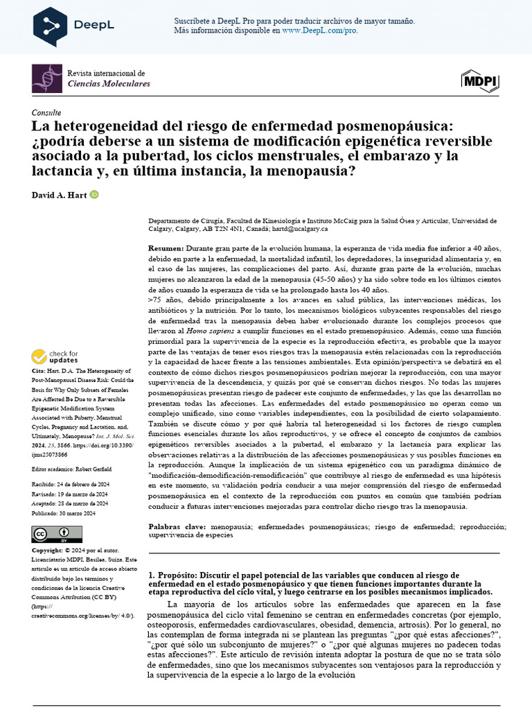 Artículo 1 - Pubertad, Ciclo, Embarazo, Lactancia y Menopausia | PDF ...