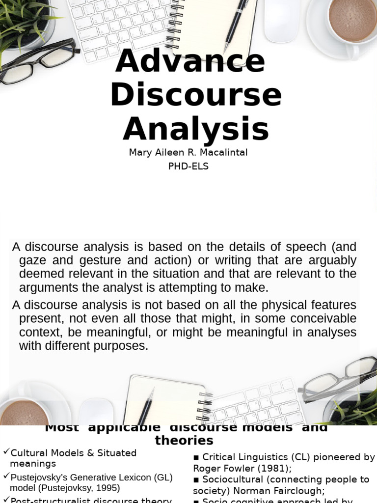 Advance Discourse Analysis Theories, Methods, Approaches | PDF ... Advance Discourse Analysis Theories, Methods, Approaches | PDF ...