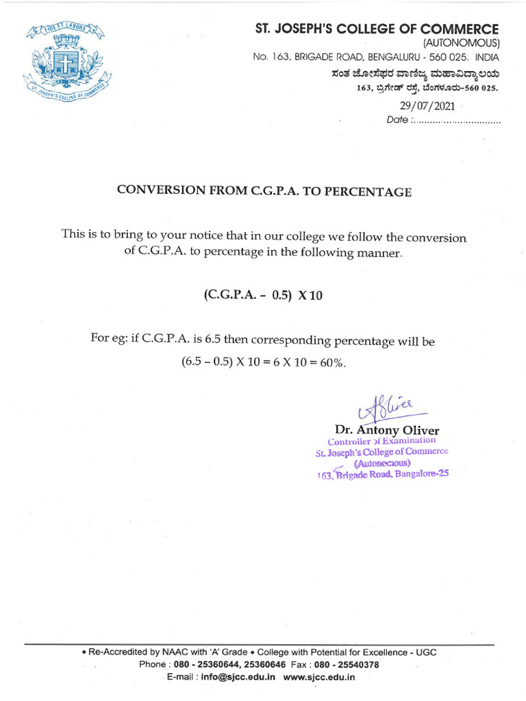 Conversion CGPA | PDF
