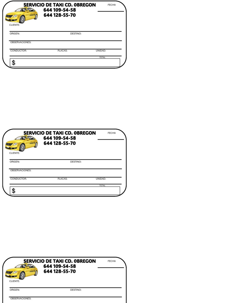 Recibo de Taxi CD | PDF
