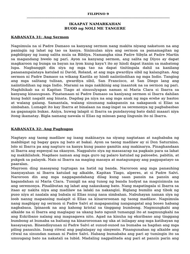 Kabanata 31-40 | PDF