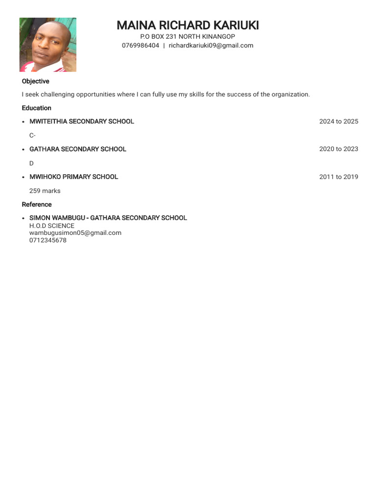 Intelligent CV Document | PDF