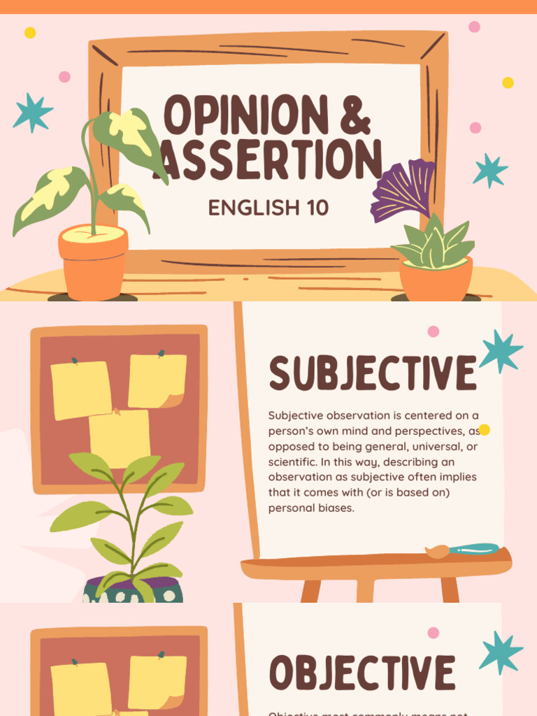 Understanding Subjective vs. Objective Assertions | PDF | Opinion ...