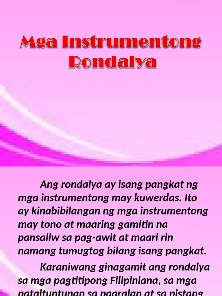 Instrumentong Rondalya | PDF