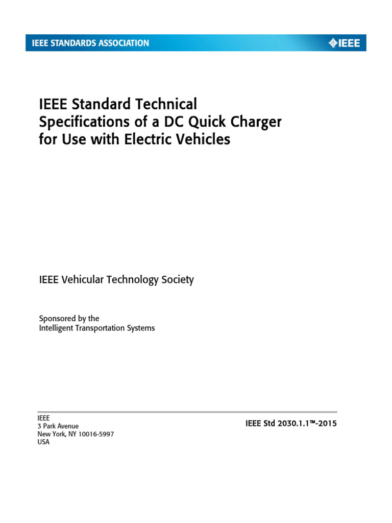 IEEE Standard Technical Specifications of A DC Quick Charger For Use ...