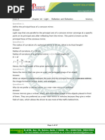Class 10 NCERT Light Solutions | PDF | Mirror | Optics