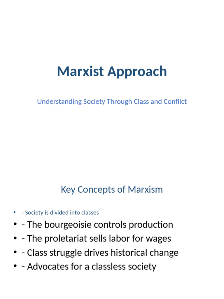 Marxist Approach Presentation | PDF