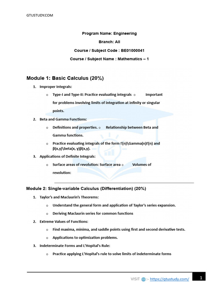 Mathematics-1 Imp 2 | PDF | Integral | Limit (Mathematics)