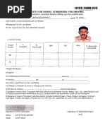 Eye Test Certificate for Driving License | PDF