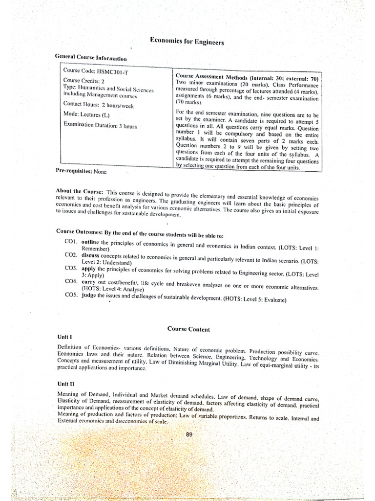 Economics For Engineers | PDF