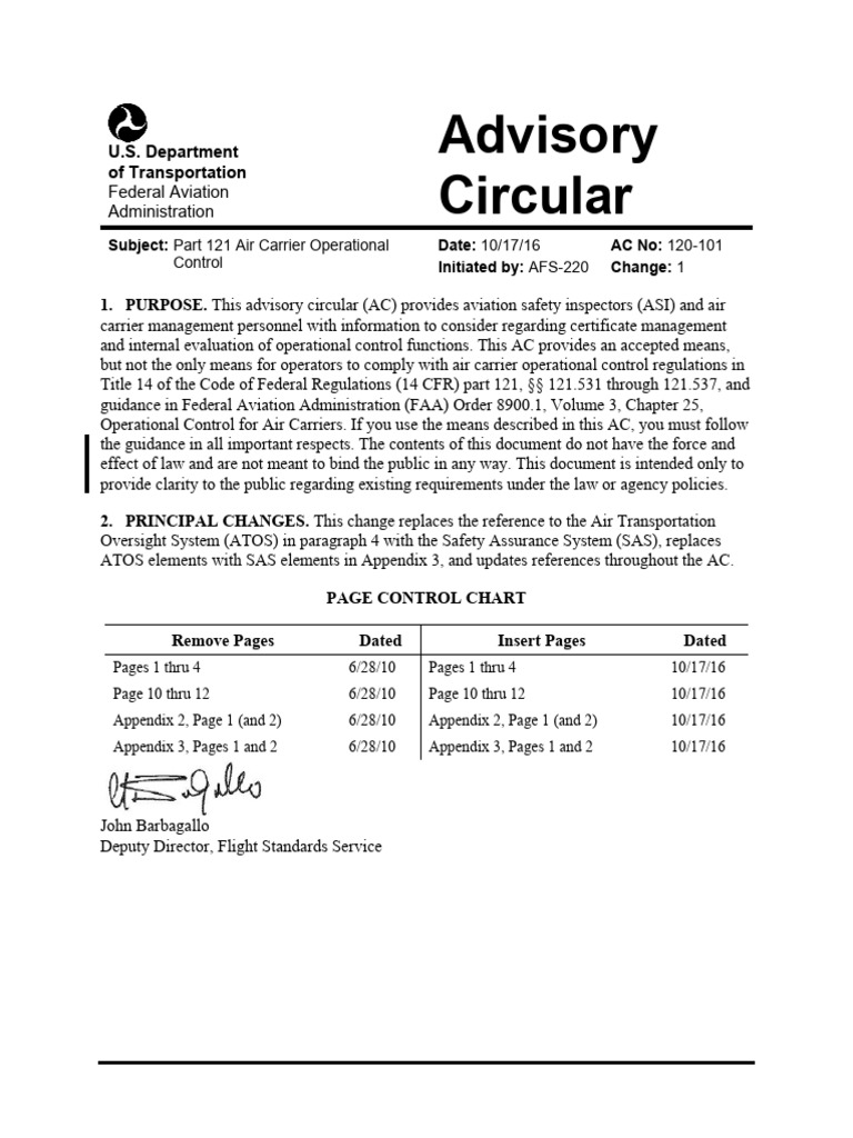 AC - 120-101 - CHG - 1 - EditorialUpdate Part 121 Air Carrier ...